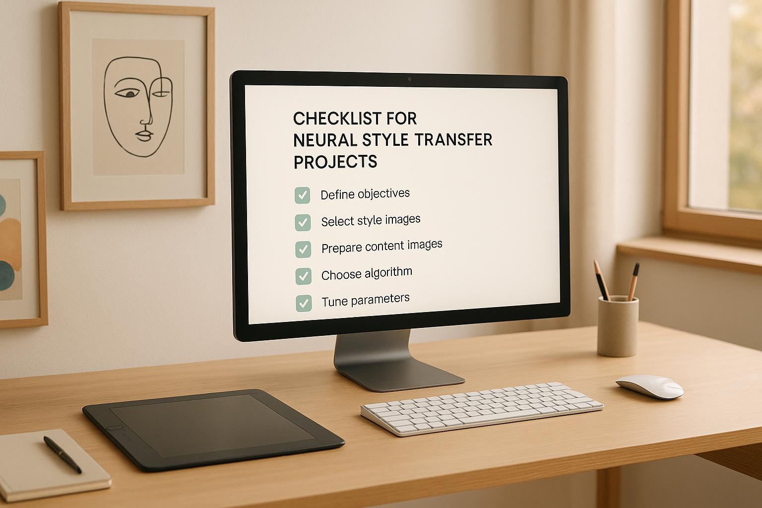 Checklist for Neural Style Transfer Projects