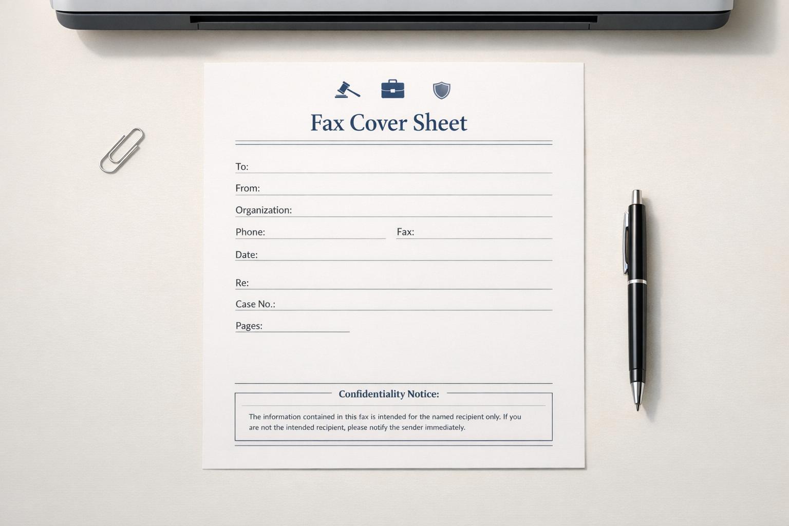 Cover Page Templates for Legal Faxes (Court, Counsel, and Carriers ...