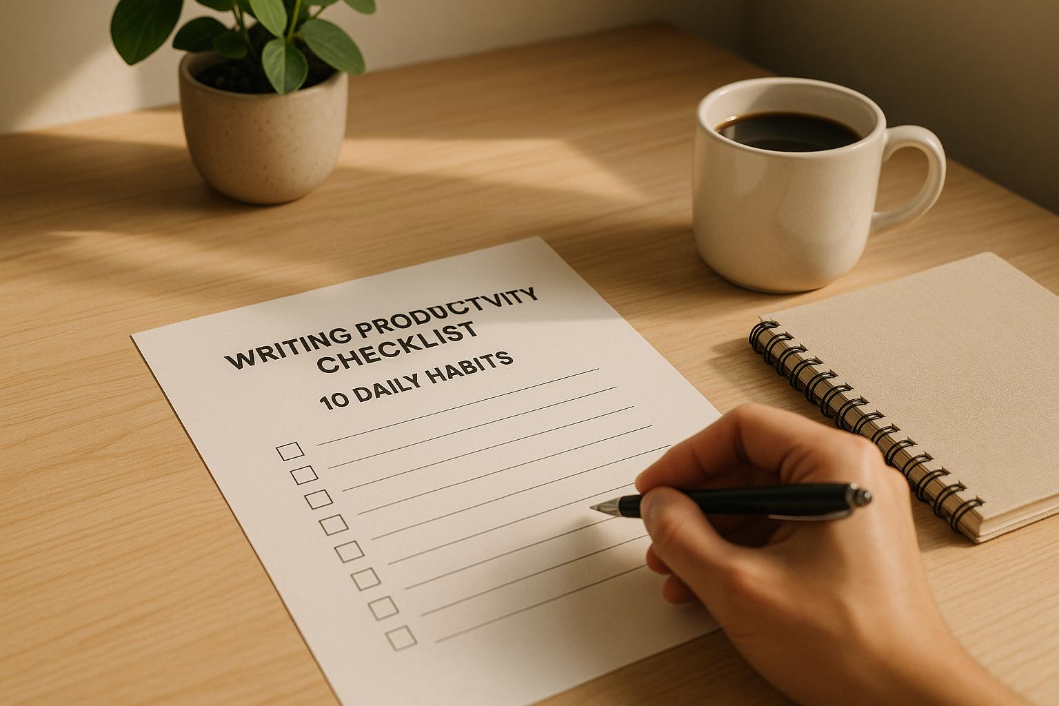 Writing Productivity Checklist: 10 Daily Habits | Revise
