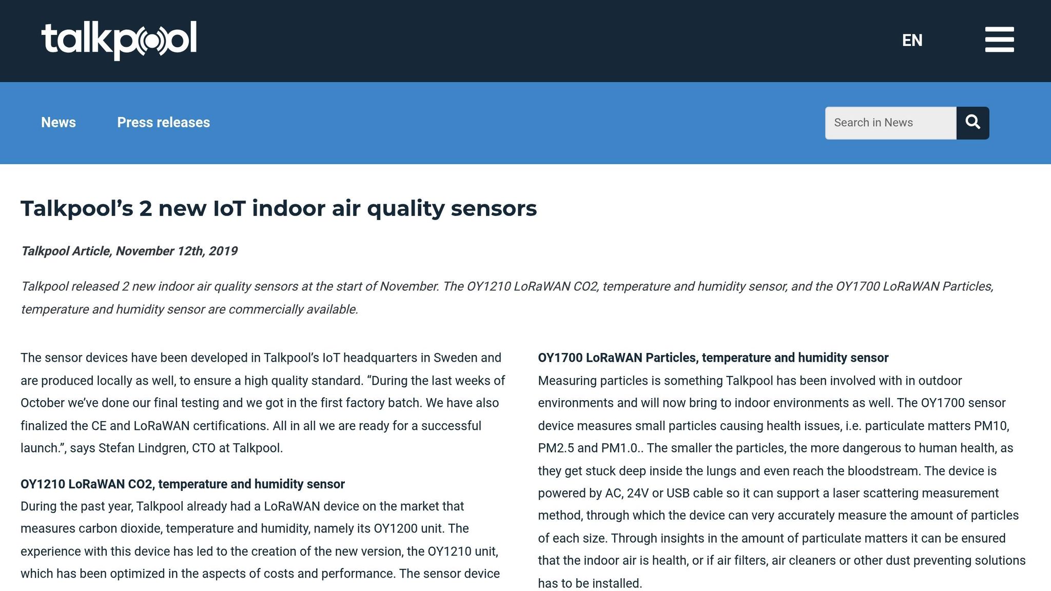 CO2 Monitoring: Top 8 IoT Sensors Compared - CHOOVIO IoT Solutions