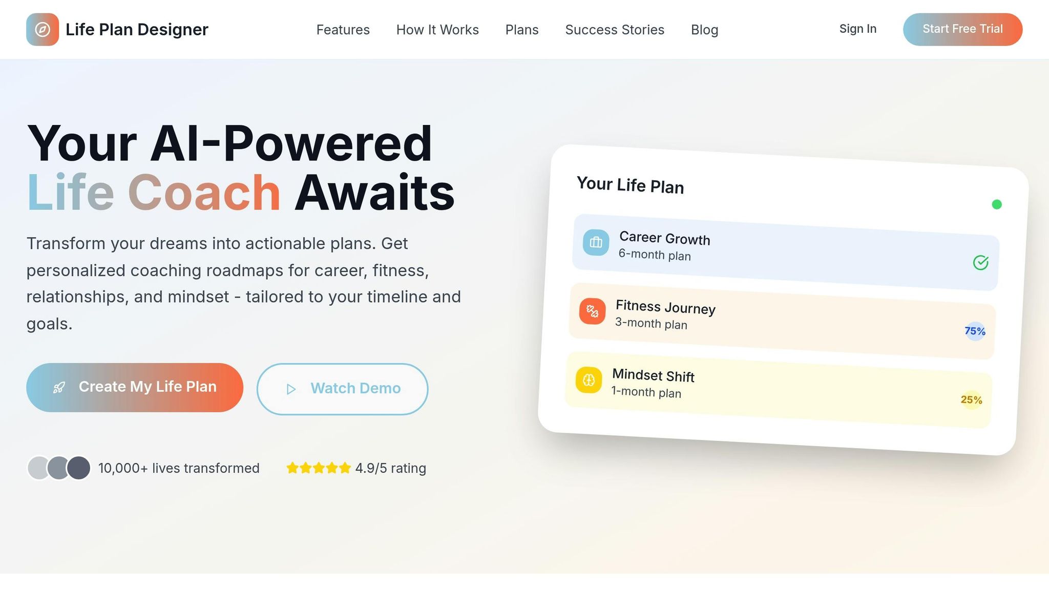 Life Plan Designer - AI-Powered Life Coaching Plans | Transform Your ...