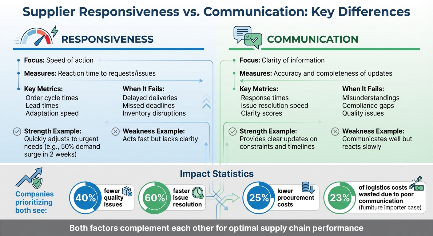 Supplier Responsiveness vs. Communication: Key Differences - QSTRAT