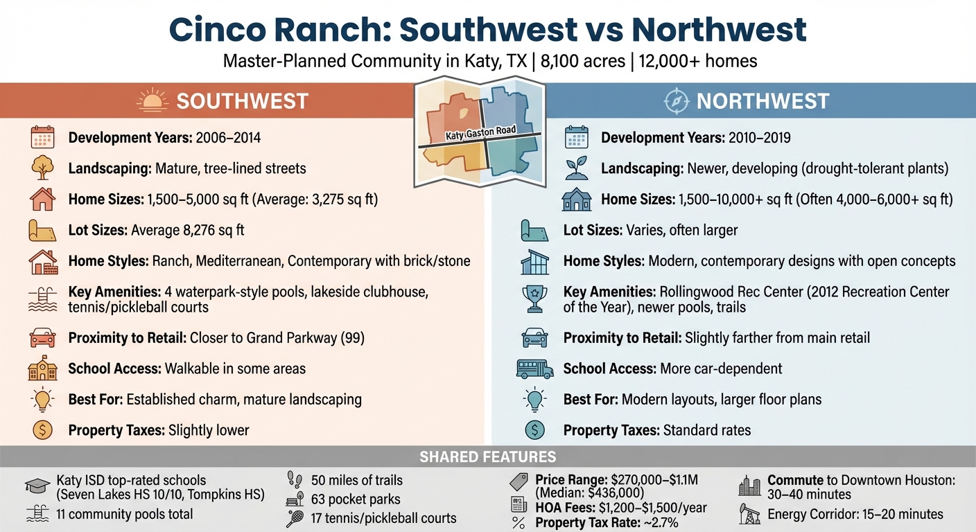Cinco Ranch Community Guide (Katy TX): Southwest vs Northwest, Homes ...