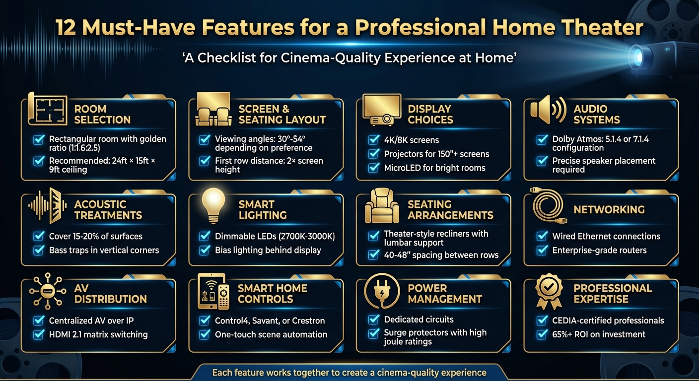 Home Theater Design Checklist: 12 Must-Have Features
