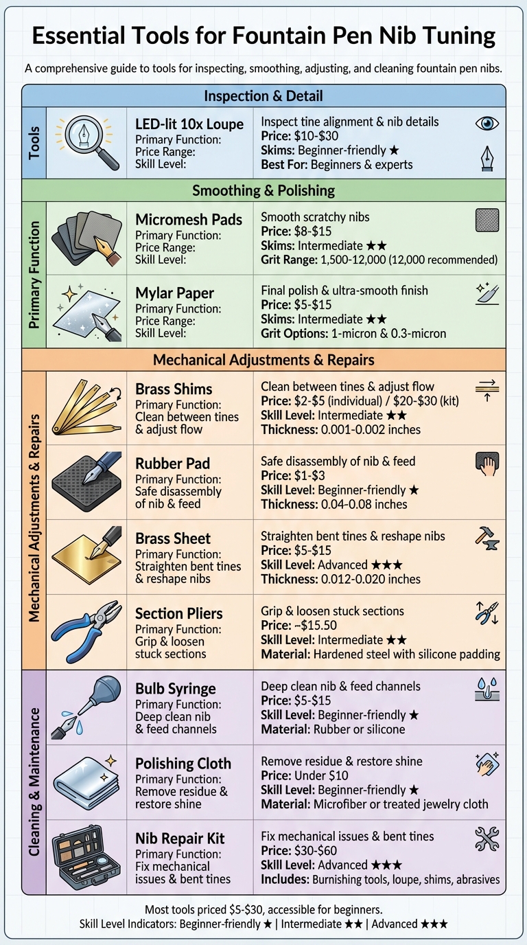 Top Tools for Tuning Fountain Pen Nibs – Fountain Pen Revolution