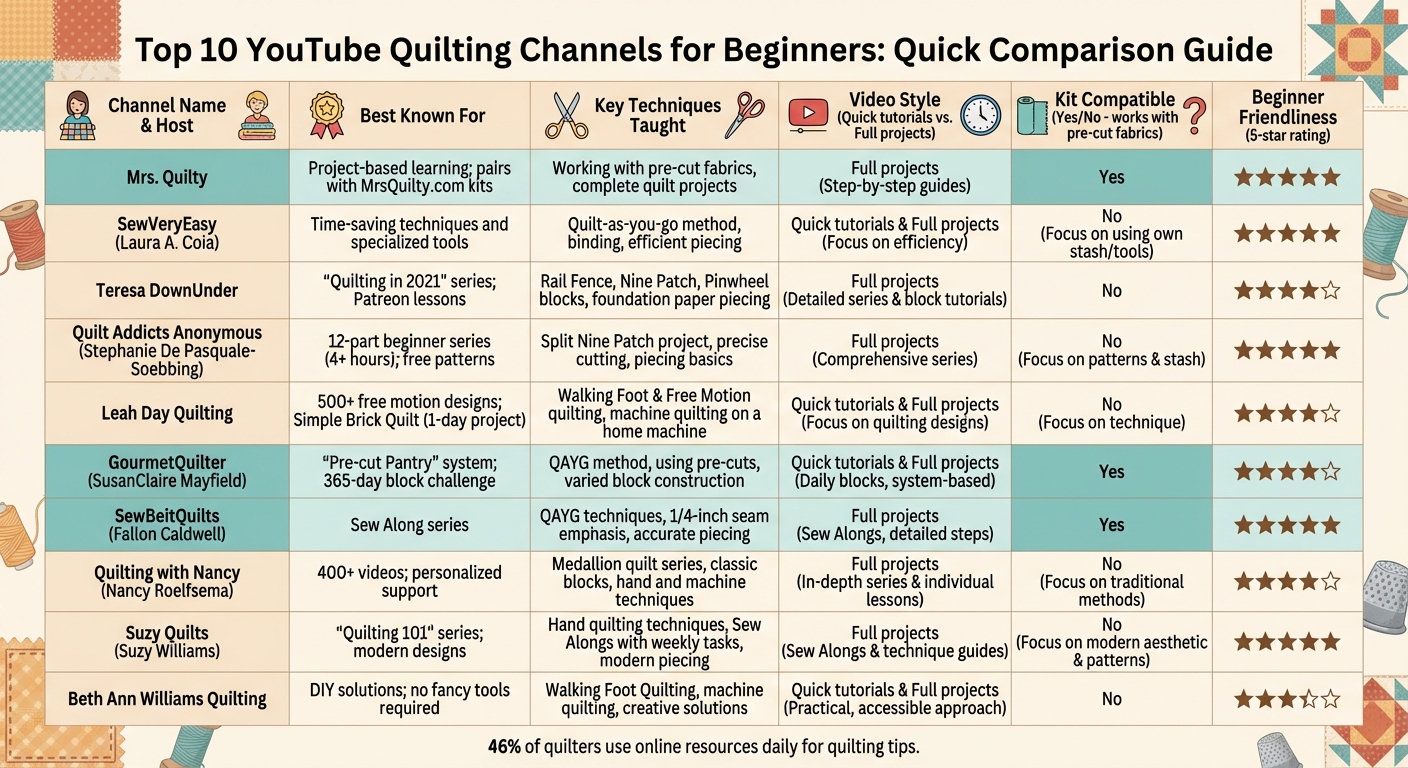 The Best YouTube Channels for Beginner Quilters