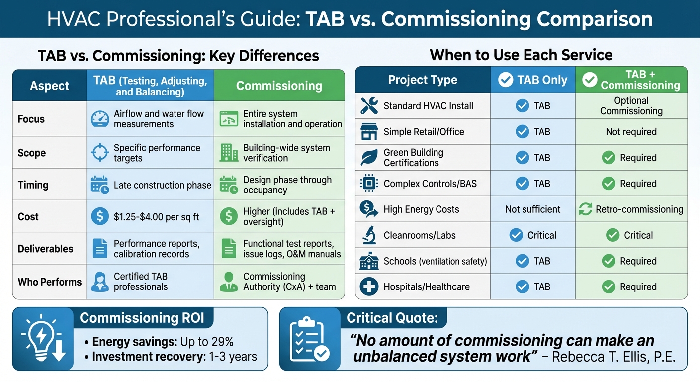 TAB vs. Commissioning: Key Differences Explained - Air Balance Masters