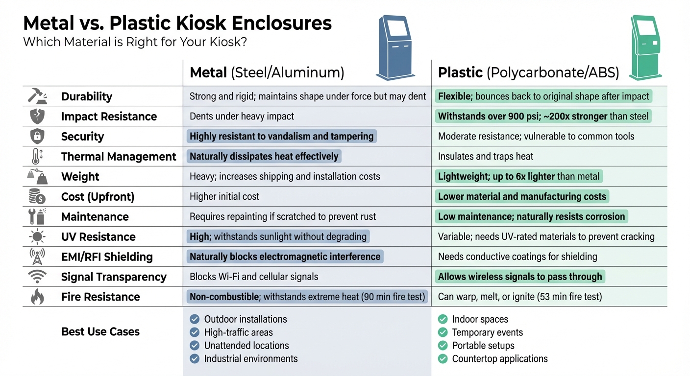 Metal vs. Plastic Kiosk Enclosures: Pros and Cons - Foto ATM