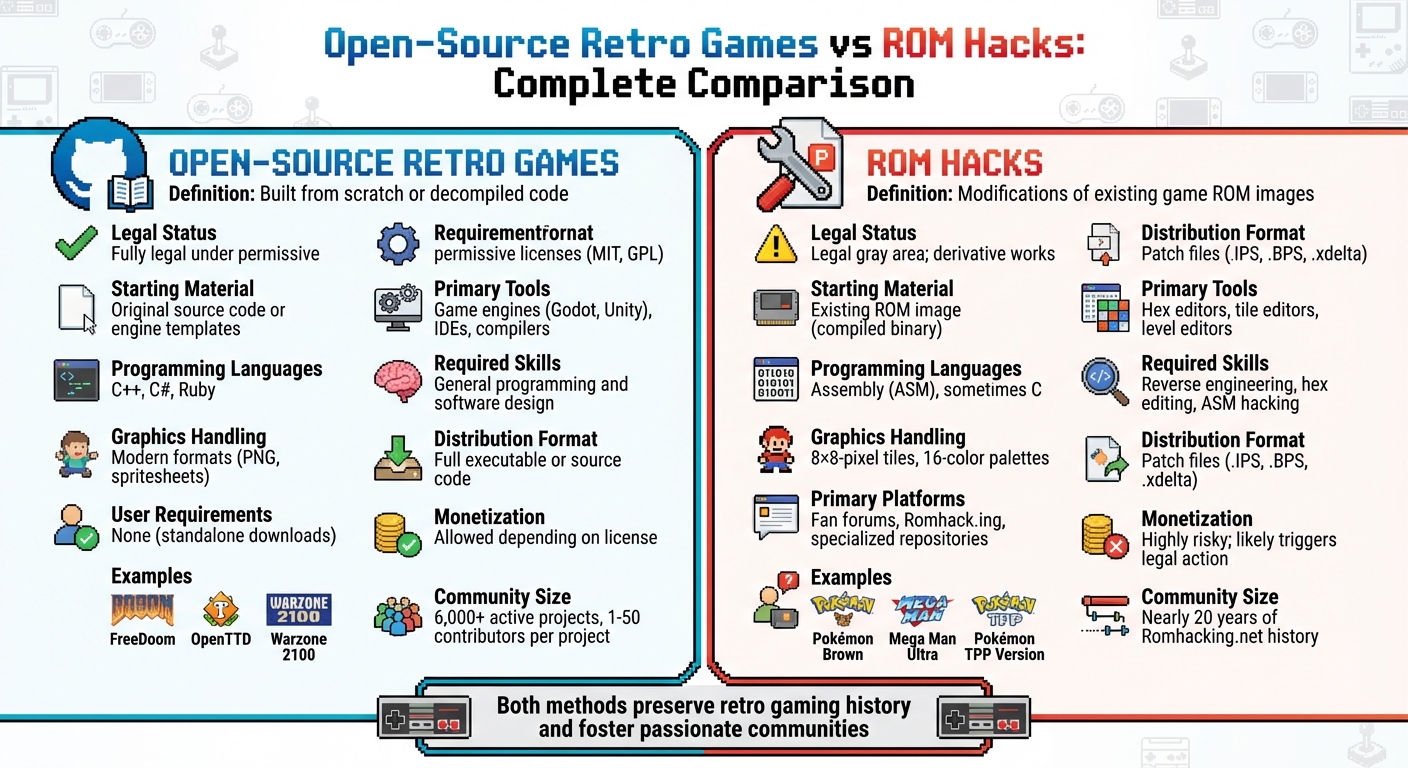Open-Source Retro Games vs ROM Hacks — BJs Game Vault