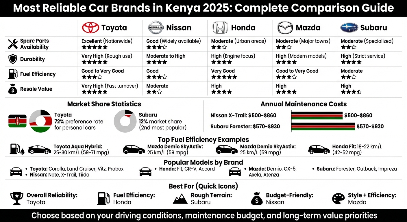 Most reliable car brands in Kenya: What to choose in 2025 - AutoMag.co.ke