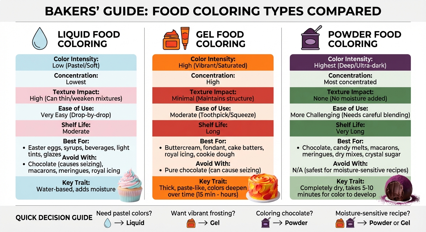 Gel vs. Liquid vs. Powder: The Complete Food Coloring Guide for Bakers ...