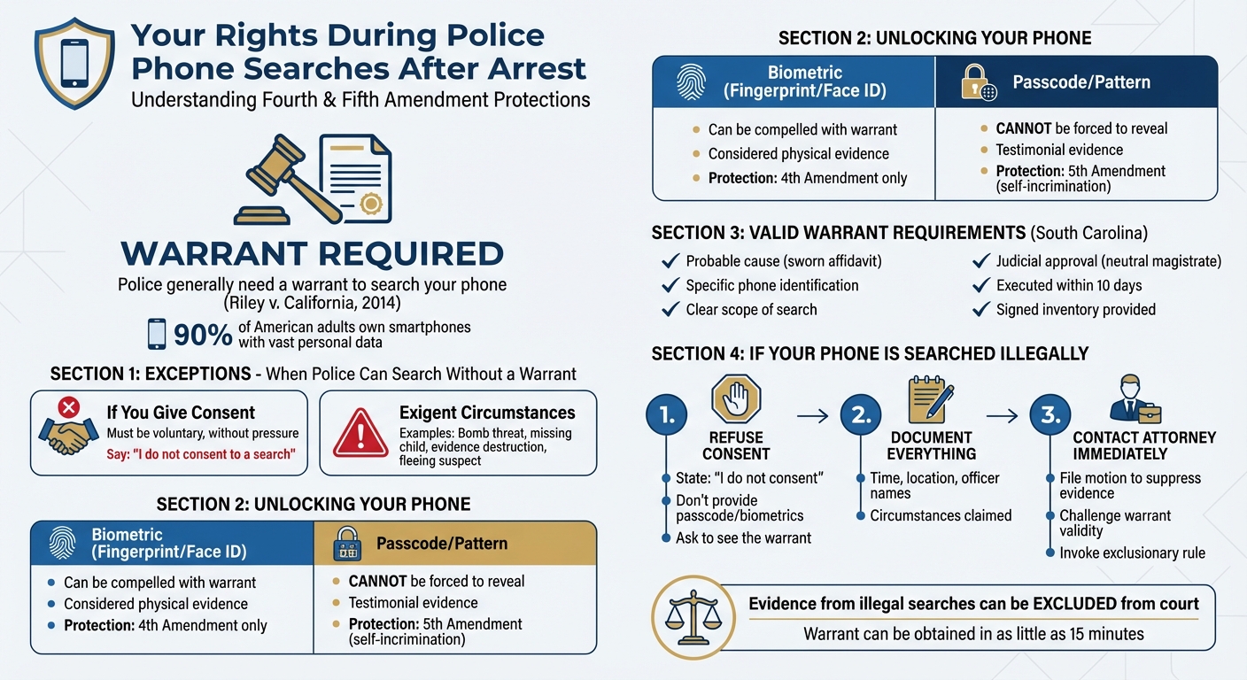 Phone searches after arrest when a warrant is required - Johnston Law ...