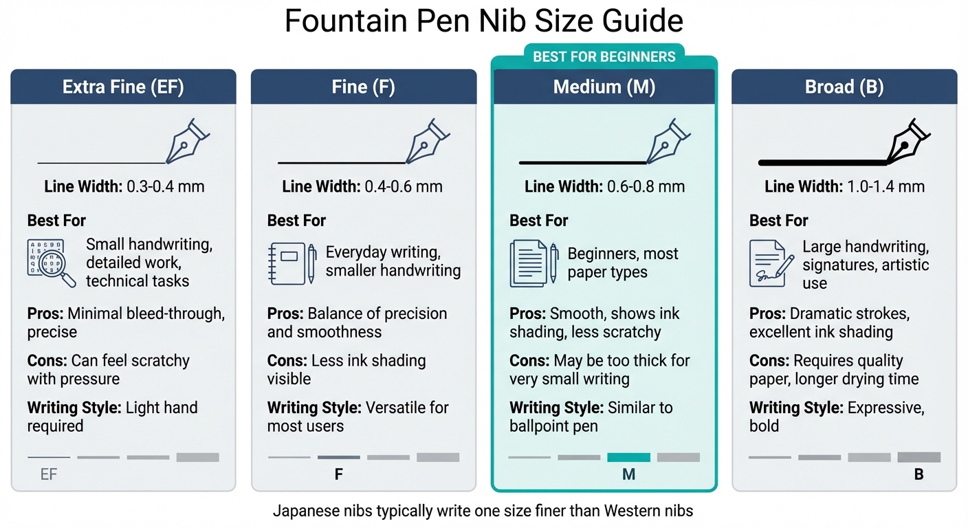 Nib Types Explained: Best Options for Beginner Fountain Pens – Fountain ...
