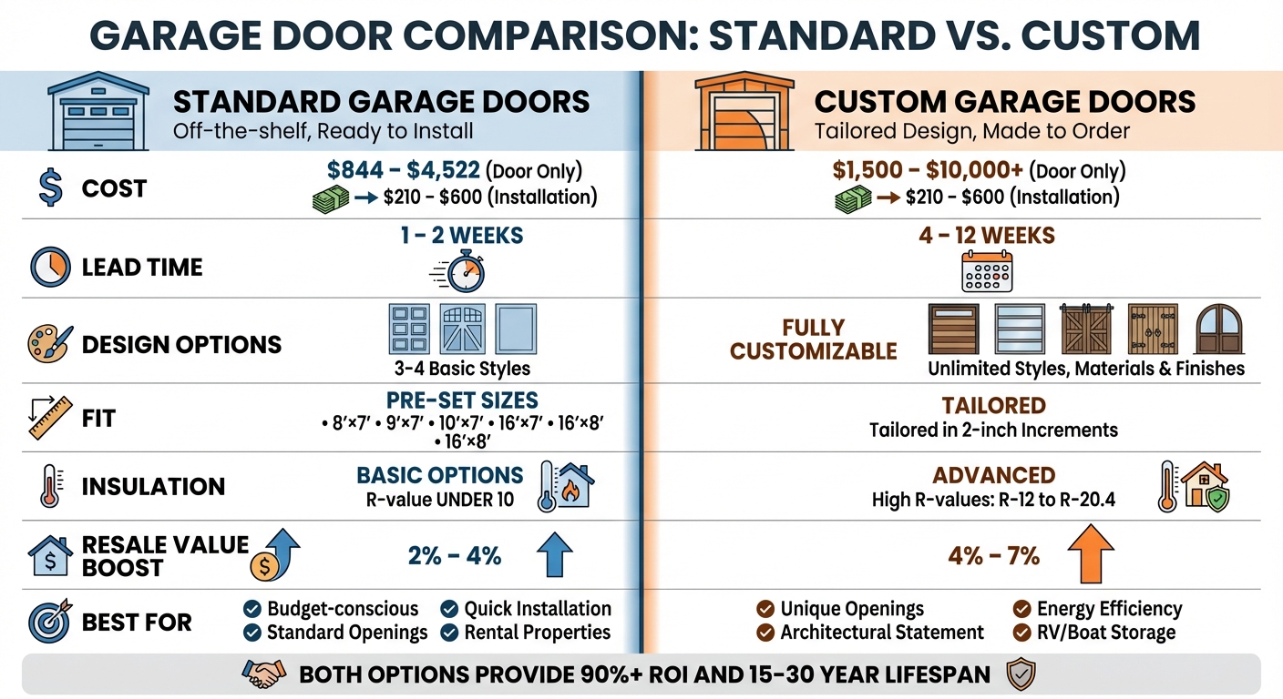 Custom vs. Standard Garage Doors