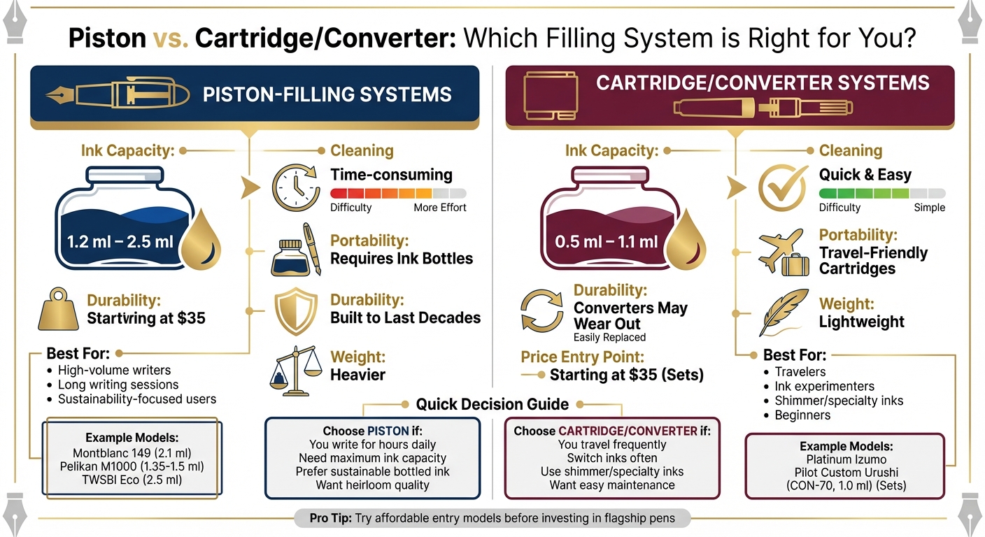 Oversized Flagship Pens: Piston vs. Cartridge – Fountain Pen Revolution