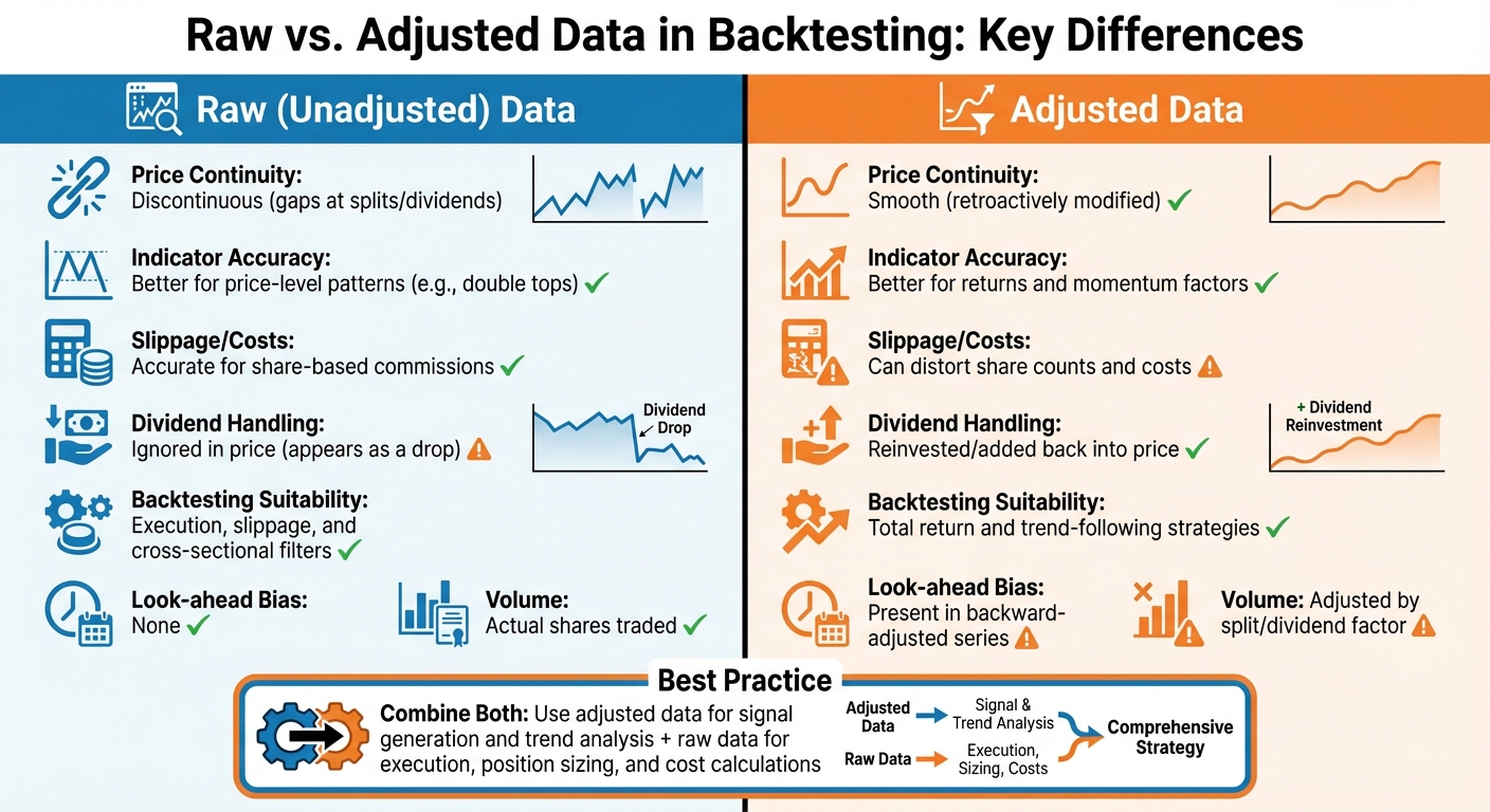 Raw vs. Adjusted Data in Backtesting « adventuresofgreg.blog
