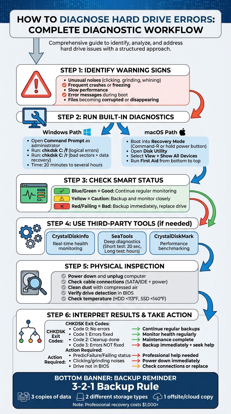 How To Diagnose Hard Drive Errors