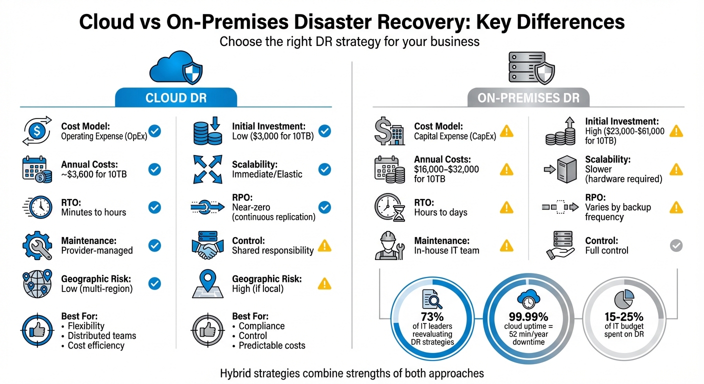 Cloud vs On-Premises Disaster Recovery: Key Differences