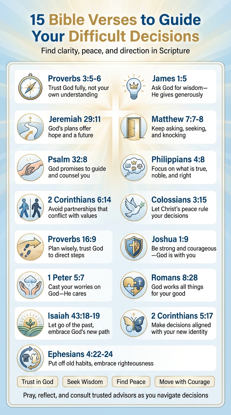 15 Bible Verses to Read When You're Facing a Difficult Decision