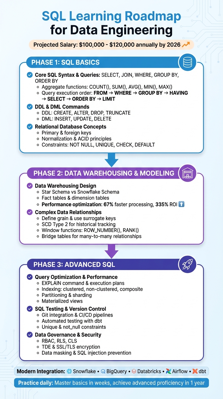 How to Learn SQL for Data Engineering: A Roadmap
