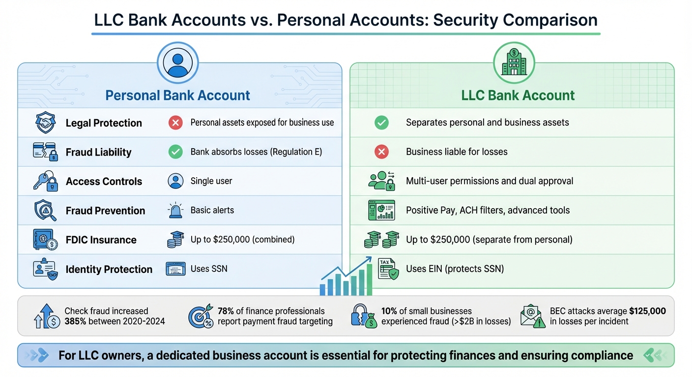 LLC Bank Accounts vs. Personal Accounts: Security