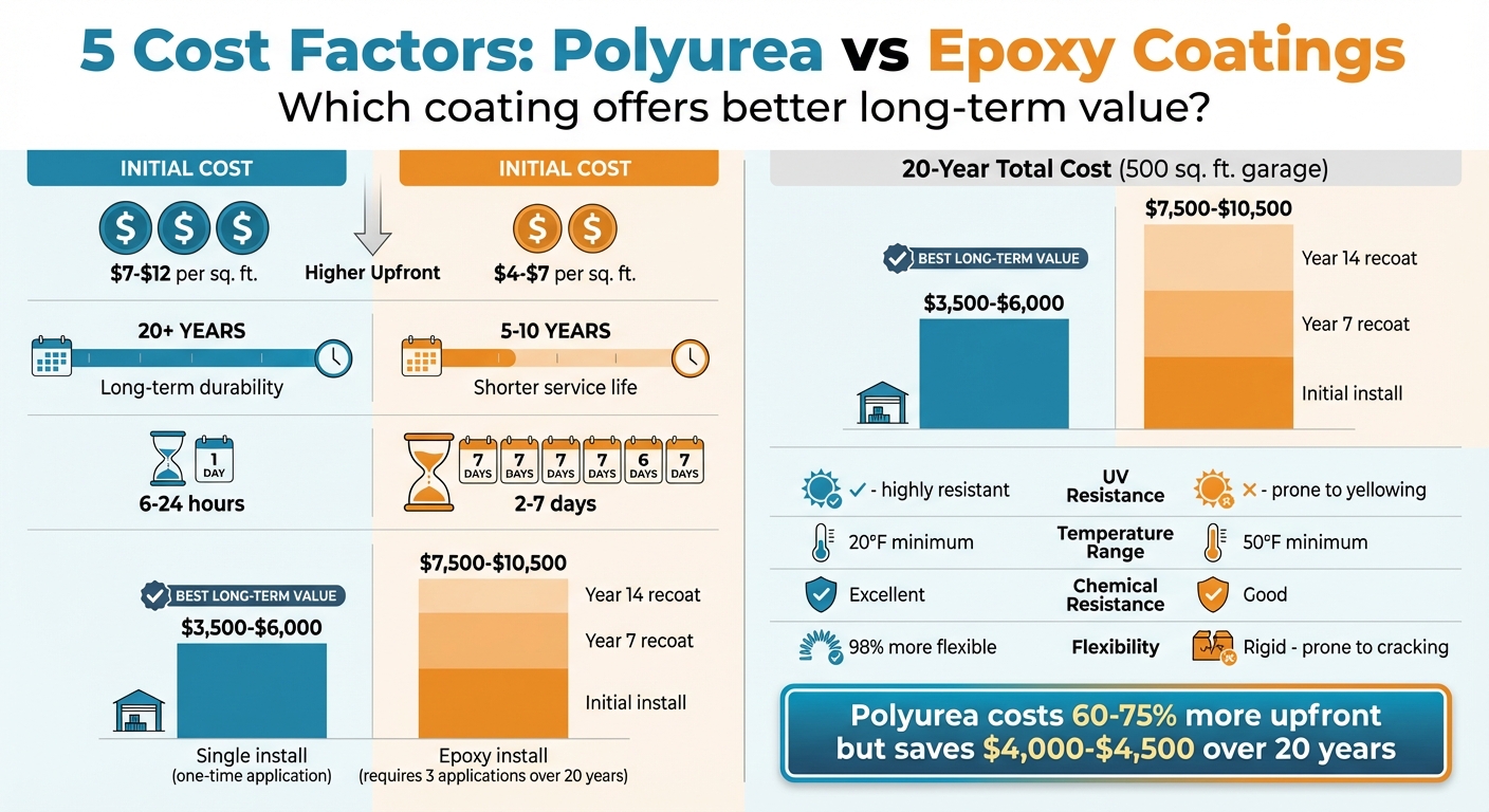 5 Cost Factors for Polyurea vs Epoxy Coatings