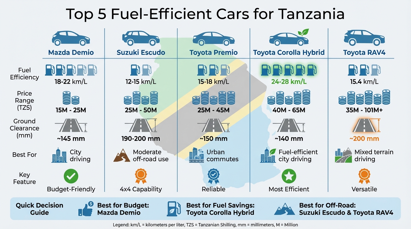 Top 5 Most Fuel-Efficient Cars to Drive in Tanzania - AutoMag.tz