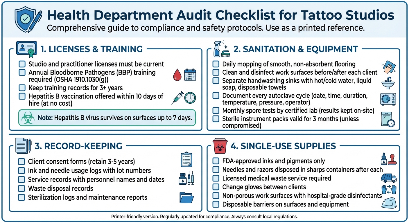 Health Department Audit Checklist: How Tattoo Studio Pro Keeps You ...