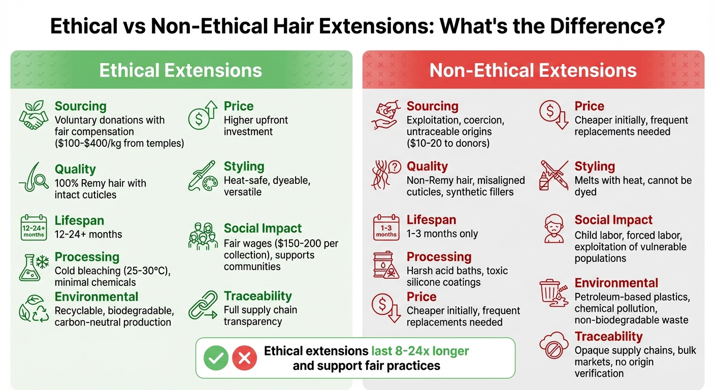 Ethical Hair Extensions vs Non-Ethical: Key Differences – Hair Wonderland