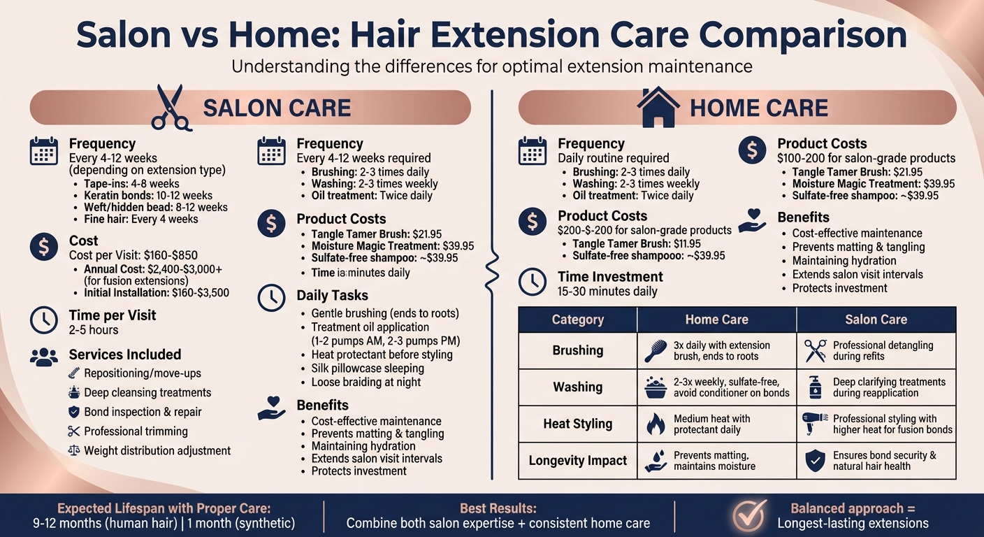 Salon vs Home: Hair Extension Care Differences – Hair Wonderland