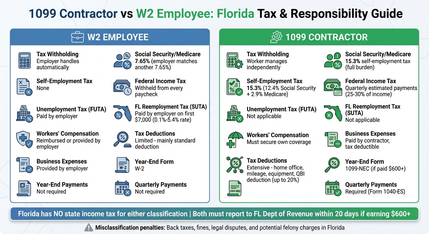 Florida Tax Rules for 1099 vs W2 Workers - ABLEMKR