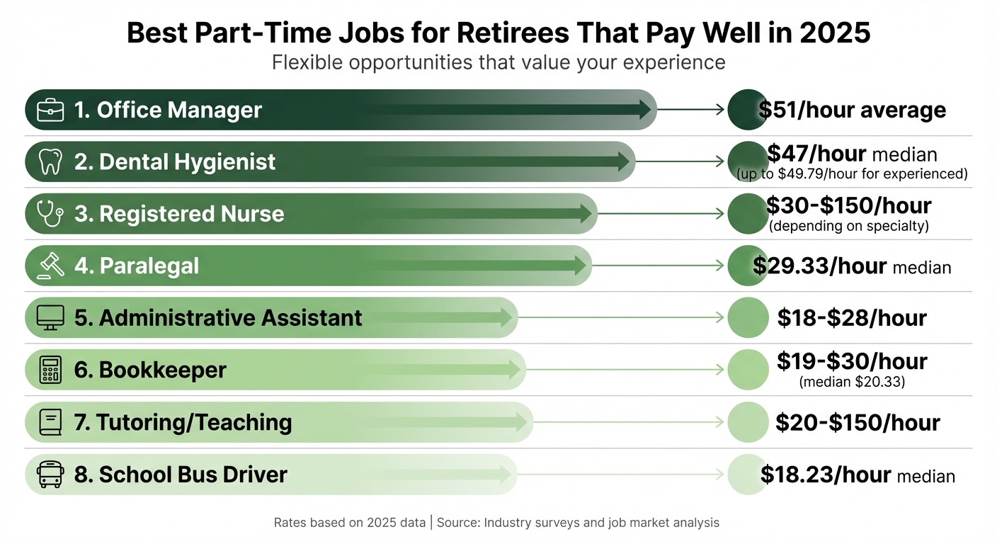 Best Paying Part-Time Jobs for Retirees 2025: Hourly Rates Comparison