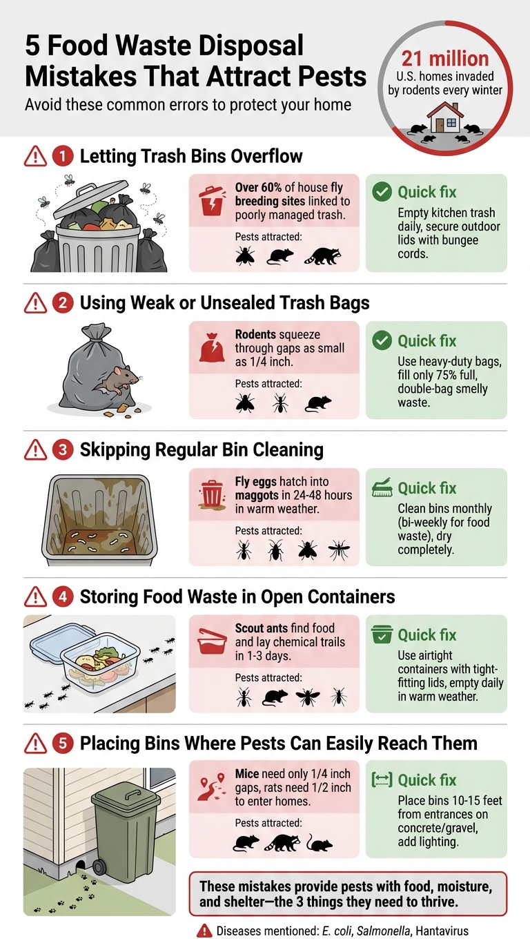 Top 5 Mistakes in Food Waste Disposal That Attract Pests – Remedy, DIY ...