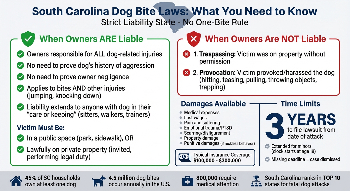Dog Bite Laws in South Carolina: Owner Liability and Exceptions ...