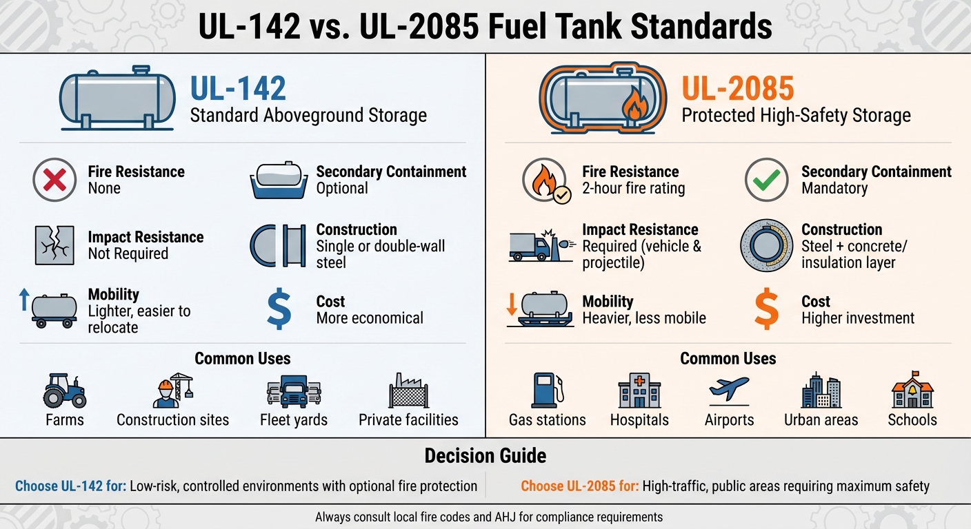UL-142 vs. UL-2085: Fuel Tank Standards Explained – Electrical Trader