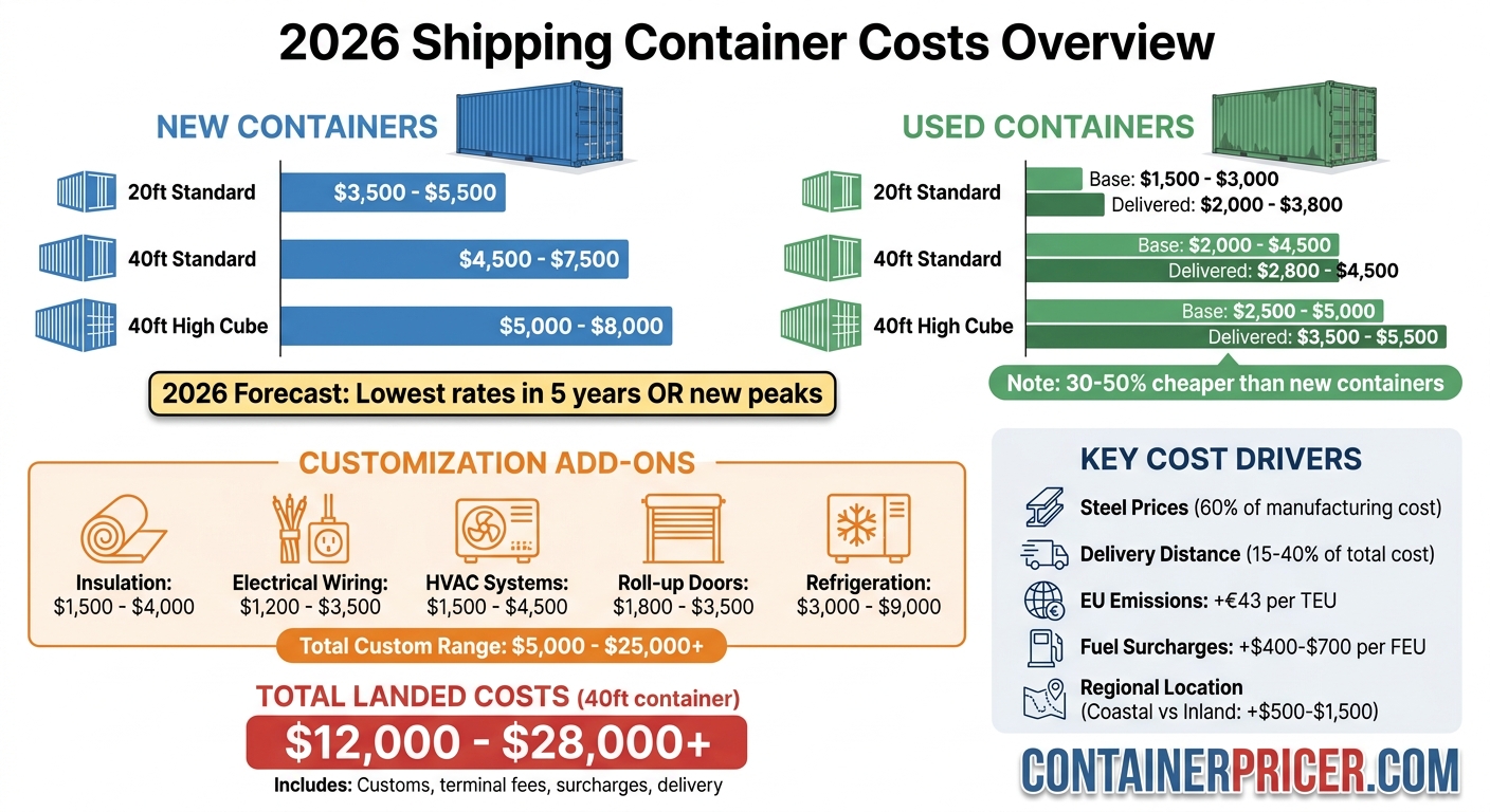 Shipping Container Costs: What to Expect in 2026 - Container Pricer