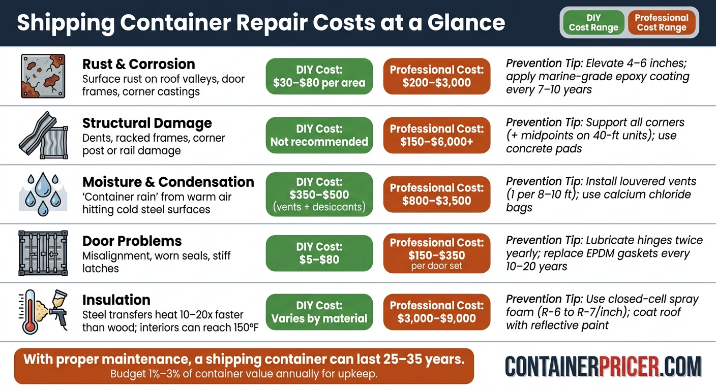 Common Container Problems and How to Fix Them - Container Pricer