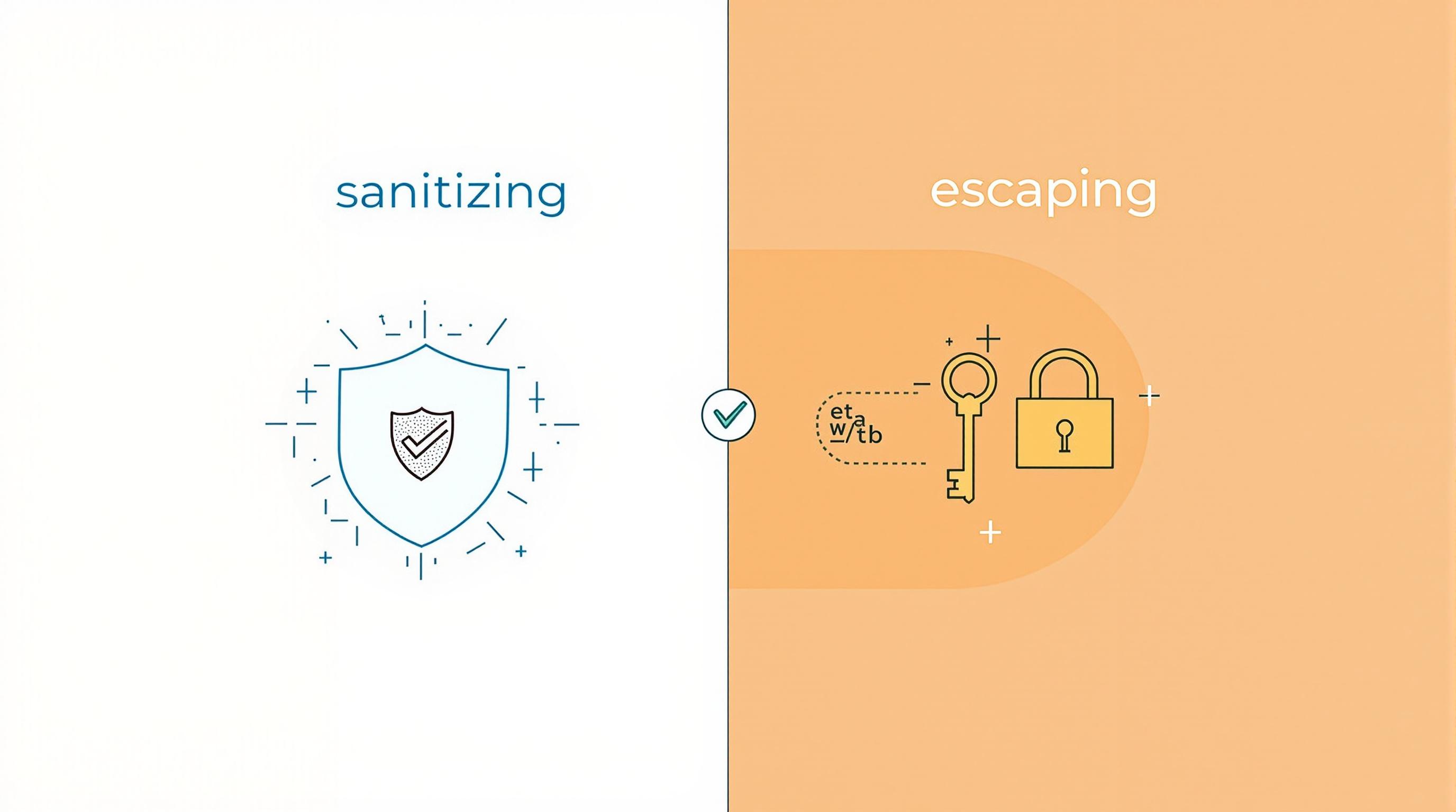 Sanitizing vs. Escaping: Unterschiede erklärt